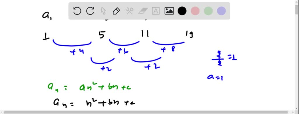 SOLVED: Determine the nth term formula for the number of square tiles in the nth figure