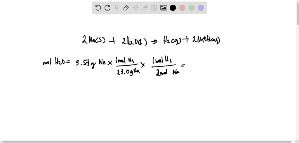 SOLVED: Sodium metal reacts with water according to the following ...