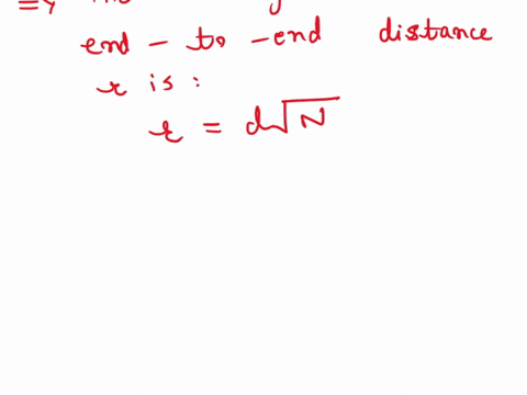 Calculate the average end to end distance for a 300 kgmol...