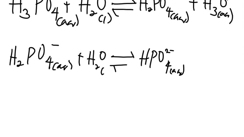 SOLVED: H₃PO₄ is a polyprotic acid with three acidic protons. Be sure ...