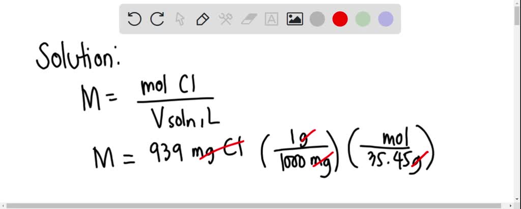 SOLVED: A sample of seawater from a tidal estuary was found to contain a concentration of 939 mg ...