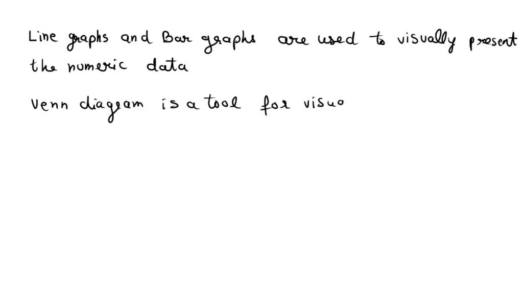 SOLVED: A type of non-numerical data chart is: - line graph - Venn ...