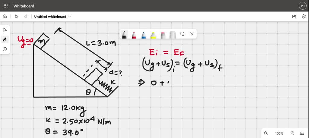 SOLVED: box slides from rest down frictionless ramp inclined at 39.08 with respect the ...