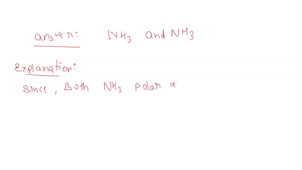 SOLVED: Which pair of molecules has the strongest dipole dipole ...