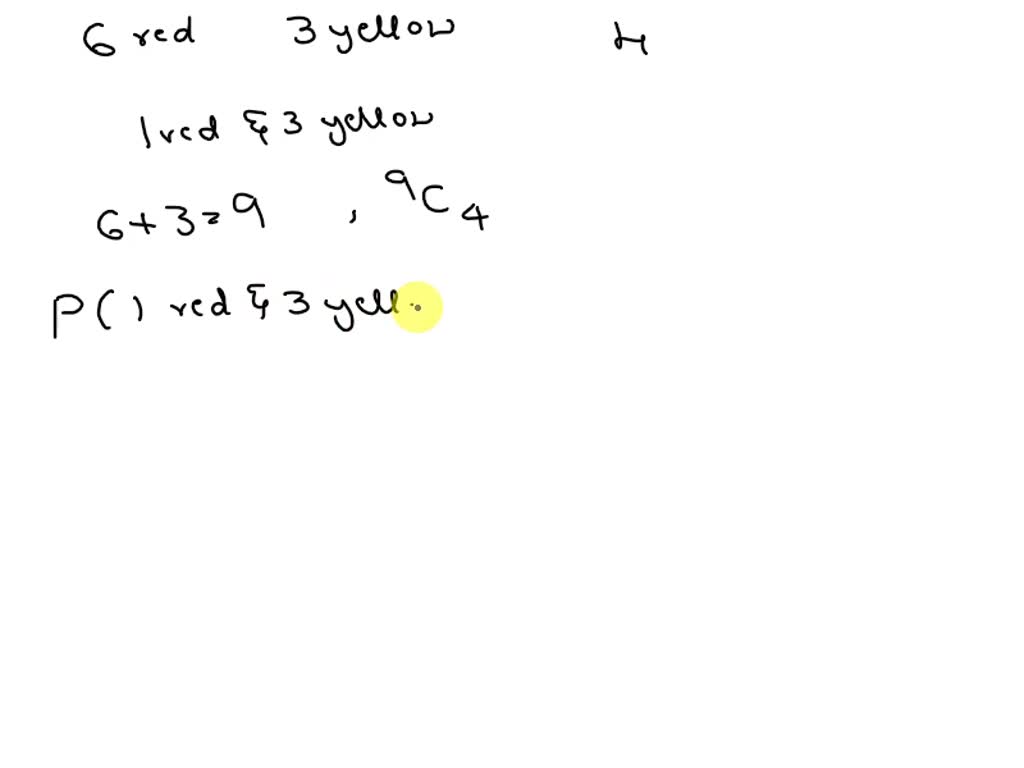 SOLVED: A bag contains 6 red apples and 3 yellow apples. 3 apples are ...