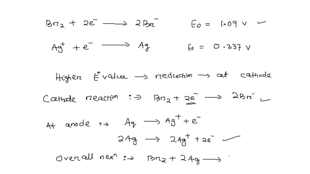 SOLVED: Consider the two reduction half-reactions: Br2(l) + 2 e- âŸ¶ 2 ...