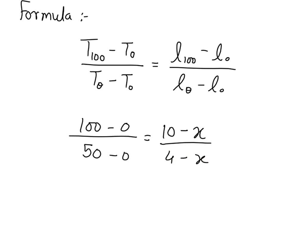 SOLVED: The length of mercury thread in a thermometer at 100° C and 50 ...