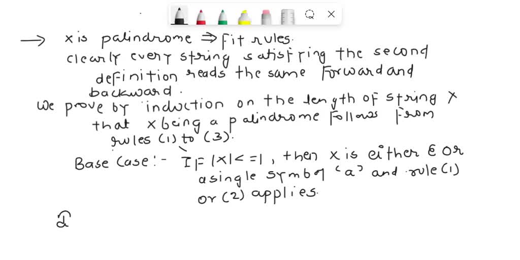 A palindrome can be defined as "a string that reads the same forward ...
