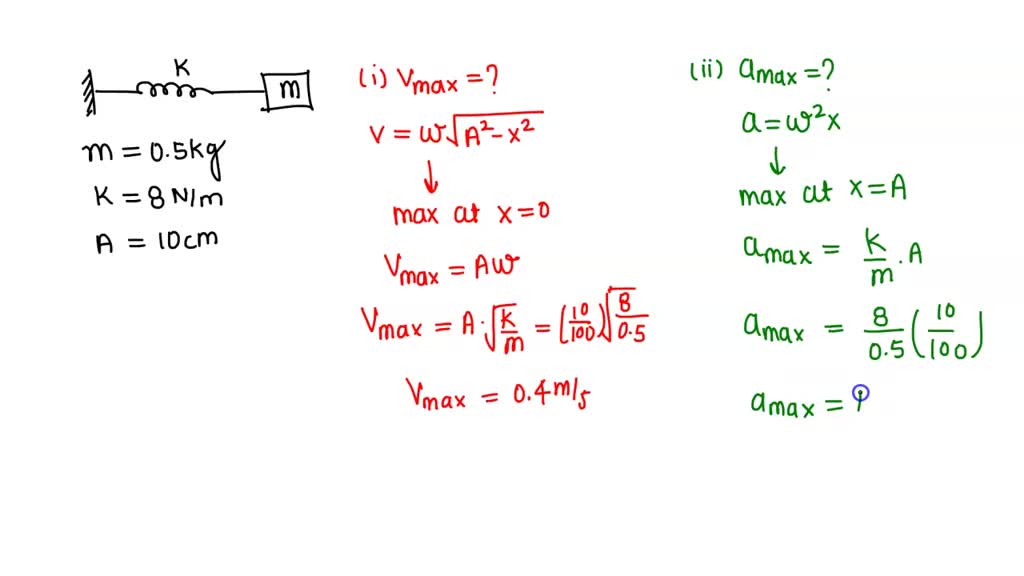 SOLVED: A 0.500 -kg object attached to a spring with a force constant ...
