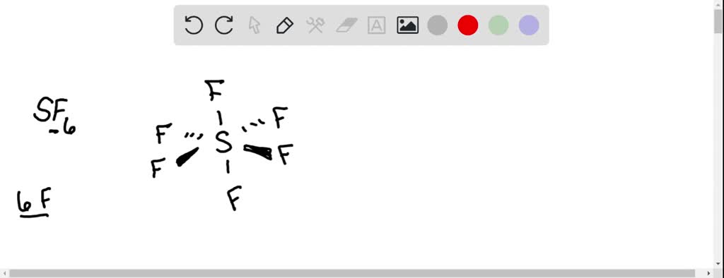 SOLVED: A model for SF6 is shown in the Chem3D window. SF6 has ...