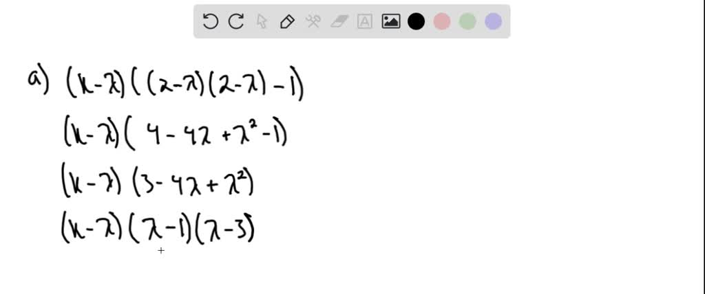 SOLVED: point) For each of the following matrices, determine the value of the scalar k that ...