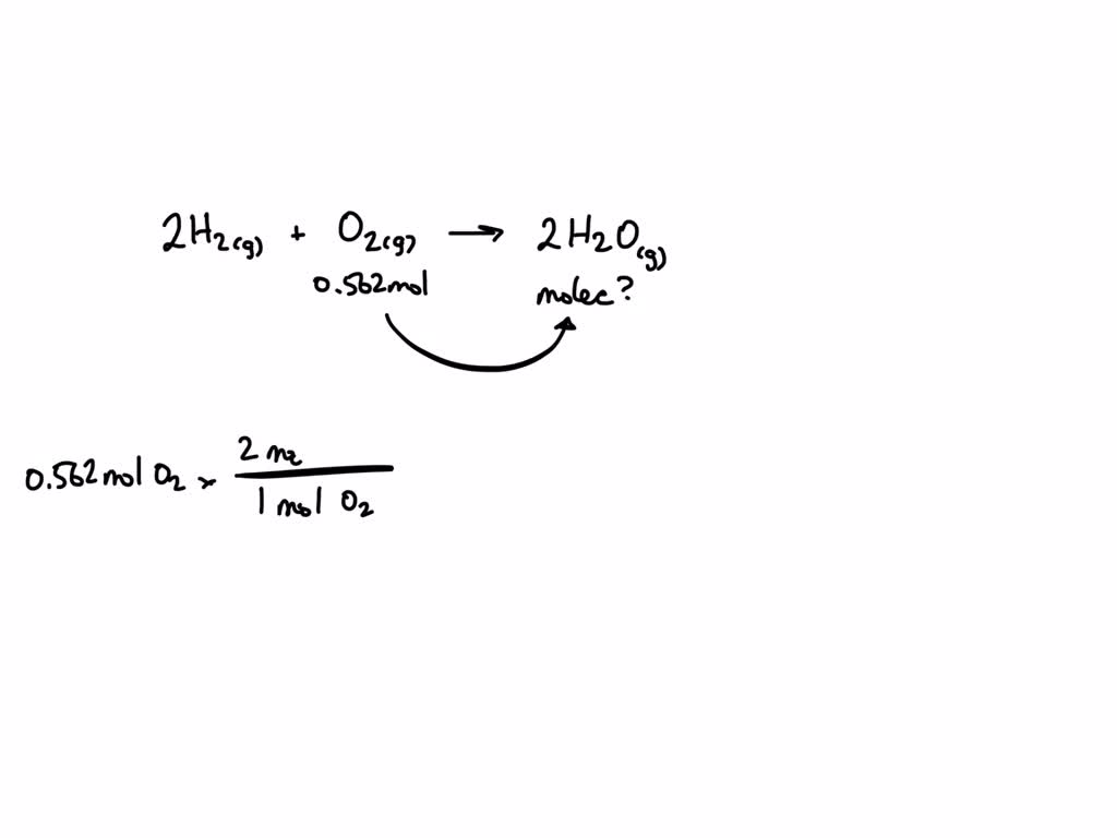 SOLVED: Calculate the number of water (H20) molecules formed if 0.562 ...