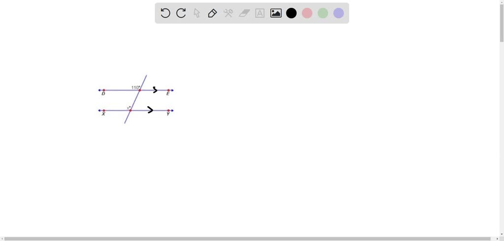 SOLVED: In the diagram below, B is parallel to Xv What is the value of Y