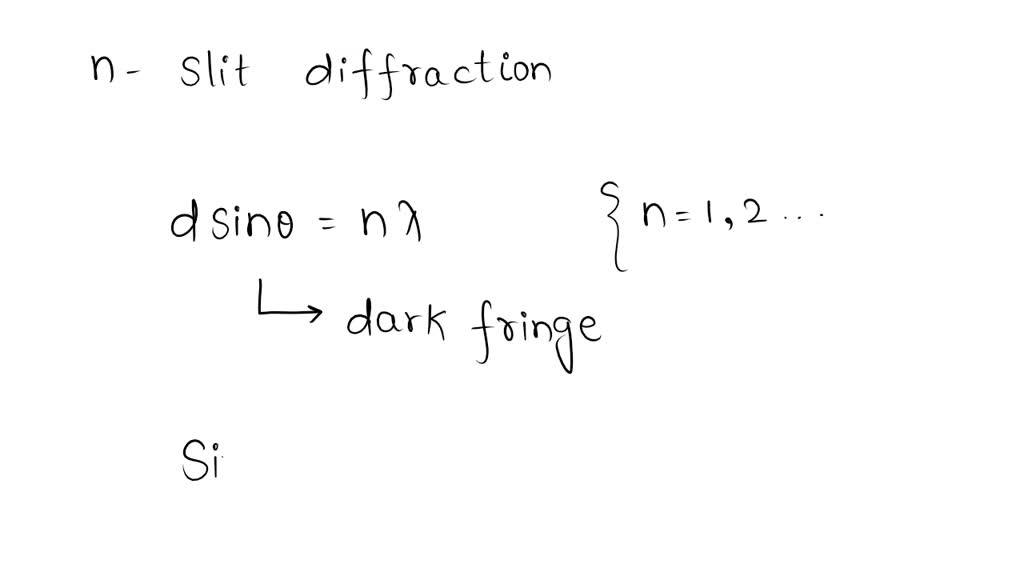 SOLVED: What is the angle of the 1st order dark fringe created when a ...