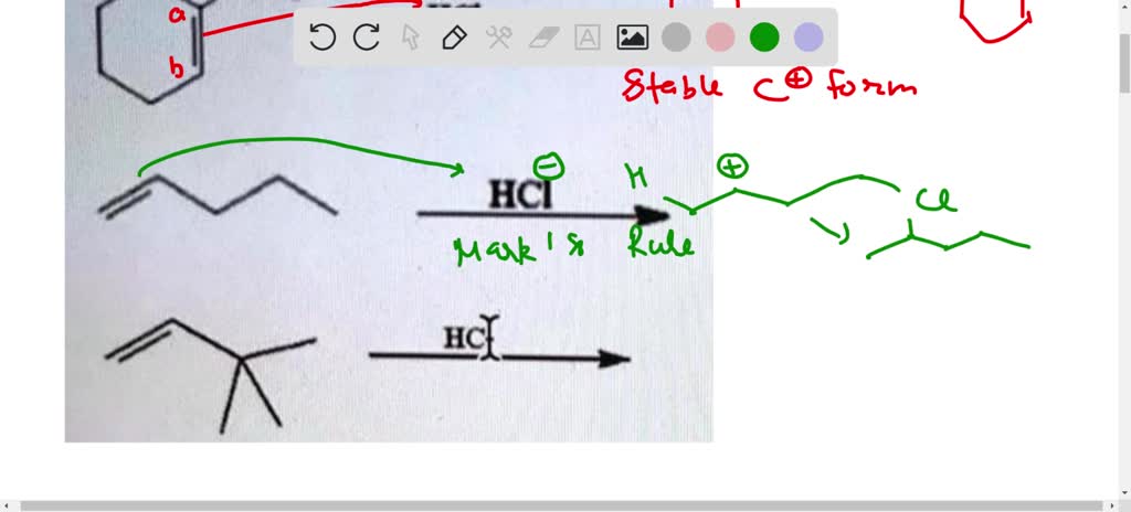 SOLVED: For the middle skeletal structure, complete the major product ...