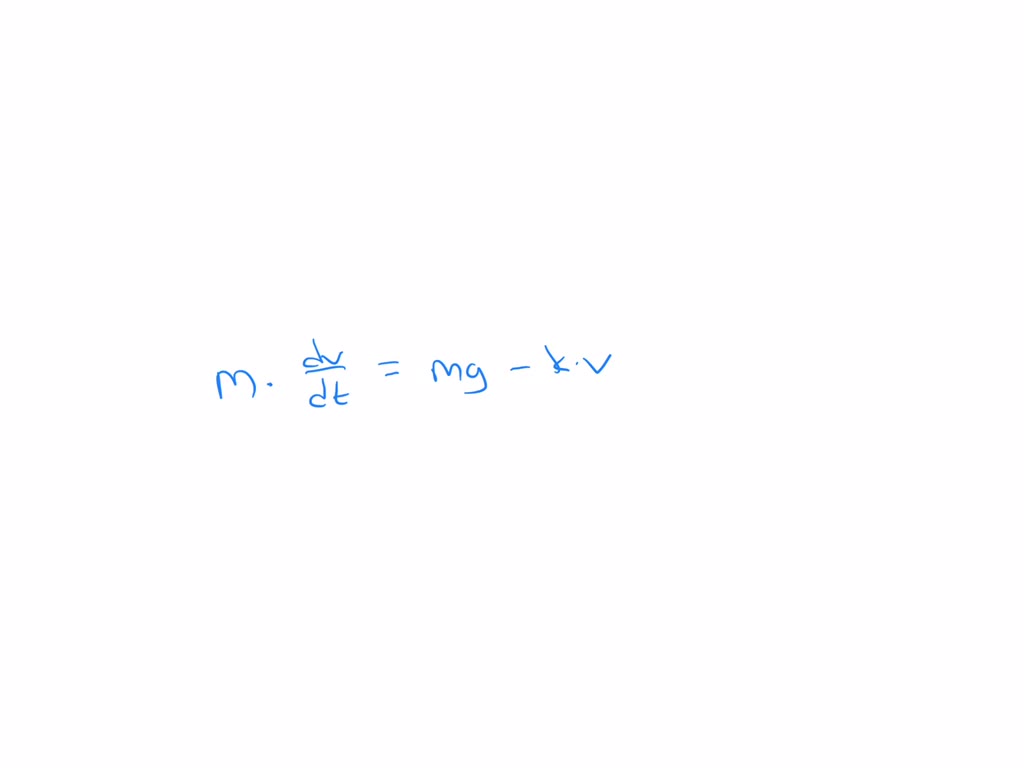 An object of mass m is given an initial downward velocity and allowed to fall under the ...