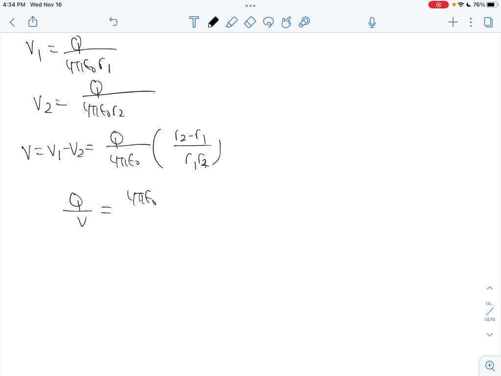 SOLVED: 4. Using Gauss' Law, show that the capacitance of two hollow ...