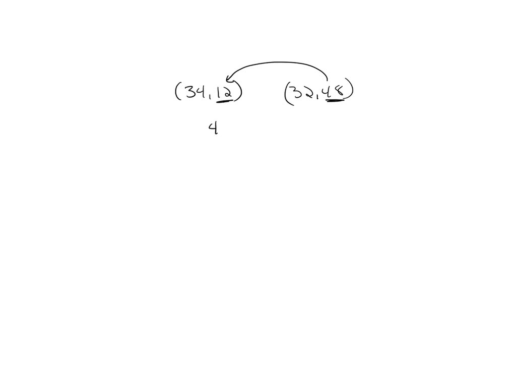 SOLVED: 'A line contains the points (34, 12) and (32, 48). What is the ...