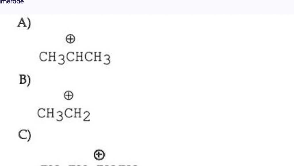 SOLVED: Which of the following carbocations does not rearrange? A ...