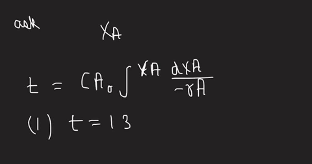 In an isothermal batch reactor 70 % of a liquid reactant is converted in 13 min. What space-time ...