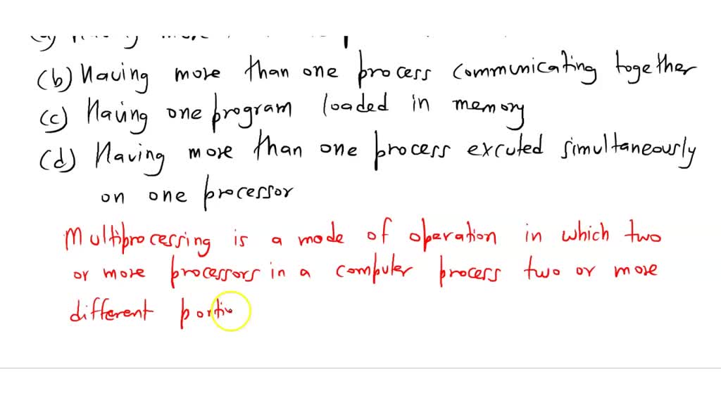 Solved A Os Takes Multiprogramming To The Next Level Running Multiple Processes And Switching