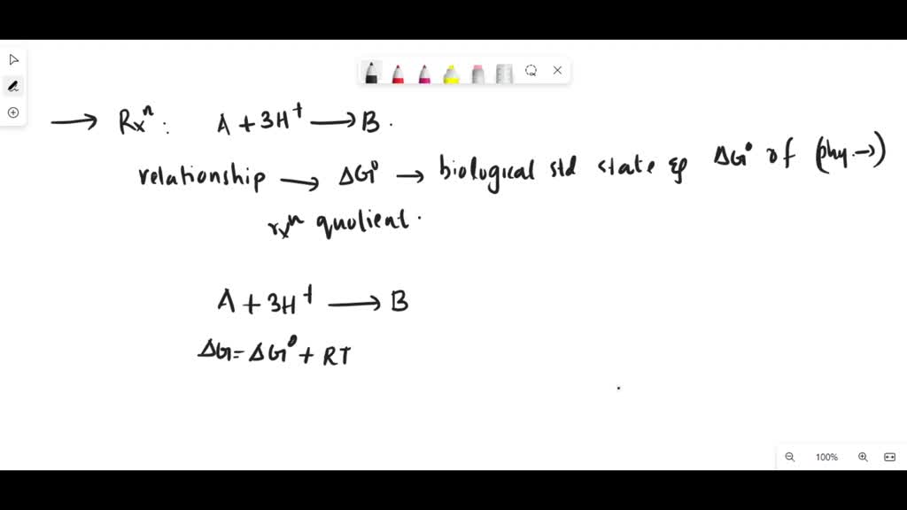 SOLVED: For the reaction below, derive the relationship between the Î ...