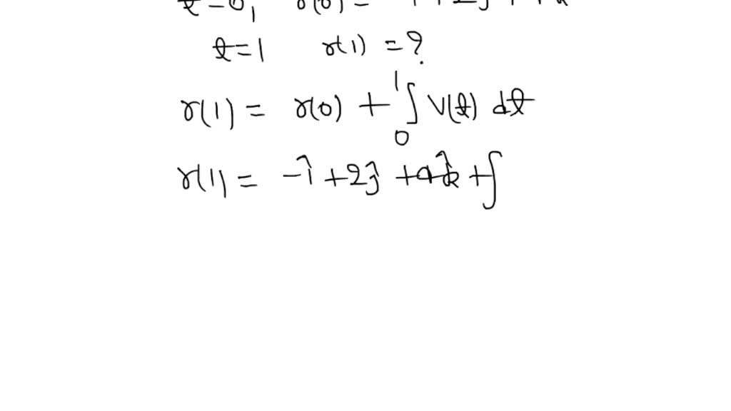 SOLVED: A particle moves through 3-space in such a way that its velocity is v(t) = i + tj + t^2k ...