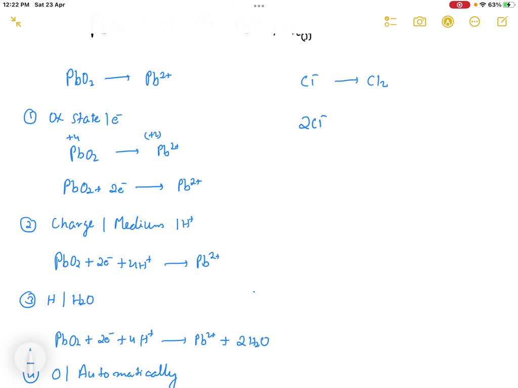 SOLVED: Complete and balance the following redox equation that occurs ...