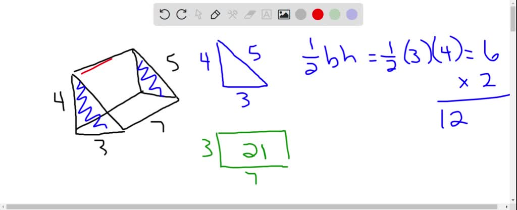 SOLVED: Below iS a triangular prism and its net; Use the net t0 find the Surface Area.