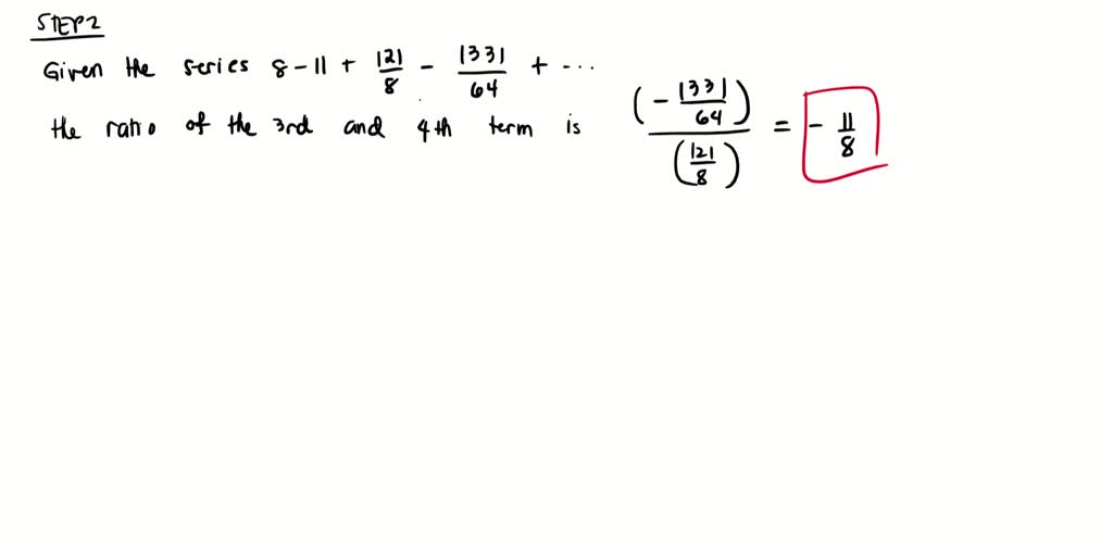 SOLVED: Determine whether the geometric senes 121 1331 11 + convergent ...