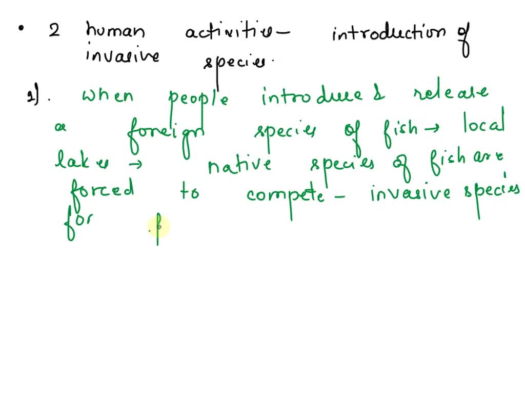 SOLVED: An invasive species is a non-native species that lives in a ...