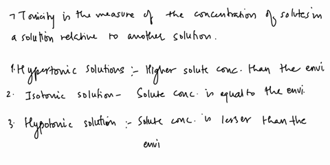 tonicity practice that allows only water to three bags made of a ...