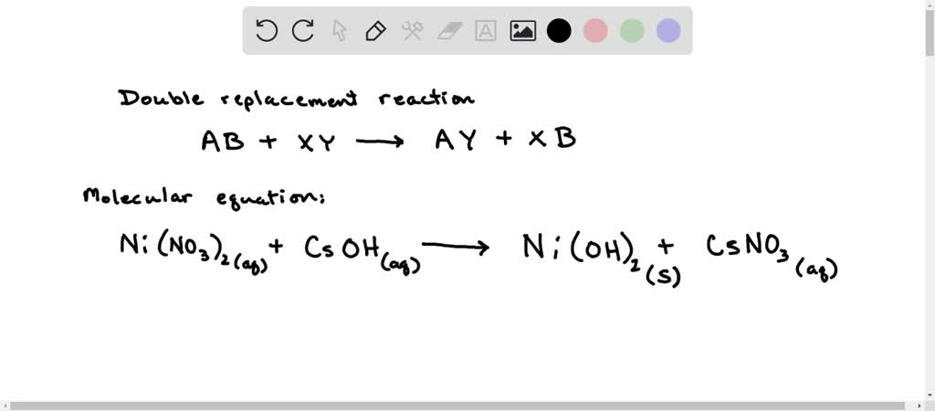 SOLVED: ) Write the balanced net ionic equation for the reaction ...