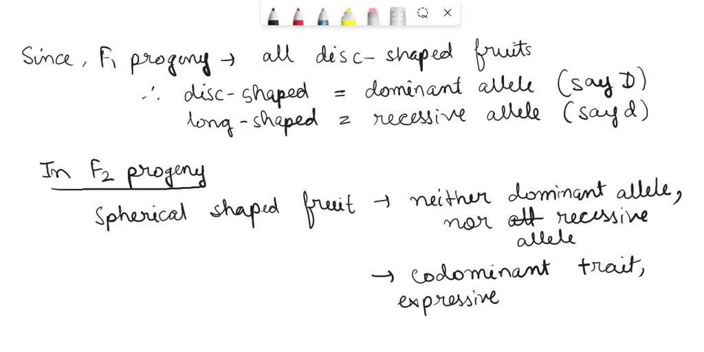 SOLVED: A summer-squash plant that produces disc-shaped fruit is ...