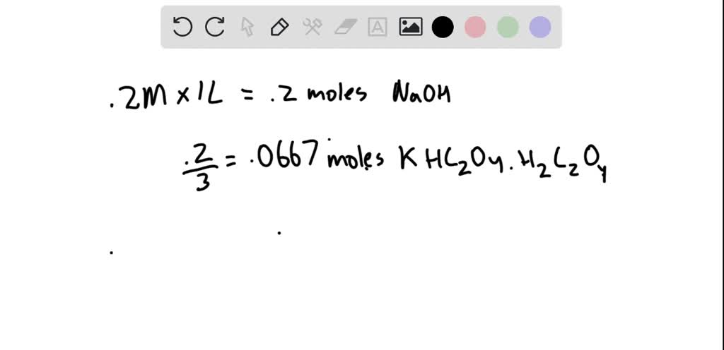 SOLVED: A mixture of Na2C2O4 and KHC2O4Â·H2C2O4 required equal volumes ...