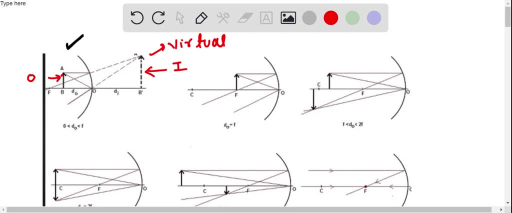 SOLVED: 'An object is placed in front of a concave mirror as shown. Will the image be virtual or ...