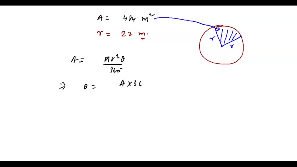 SOLVED: Question 3 (1 point ) Find the area of the circle sector with ...
