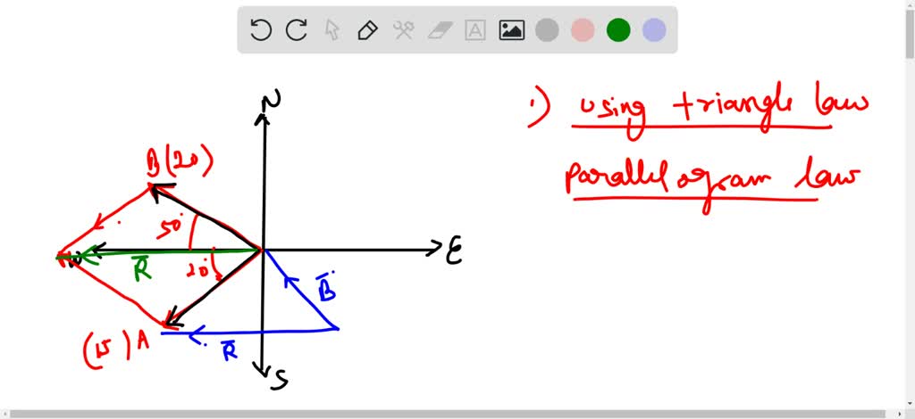 SOLVED: 1. Using triangle method, determine the resultant of vectors: A ...