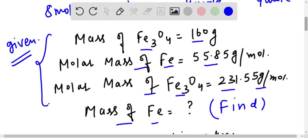 Al reacts with Fe3O4 according to the following equation: Al + Fe3O4 â ...