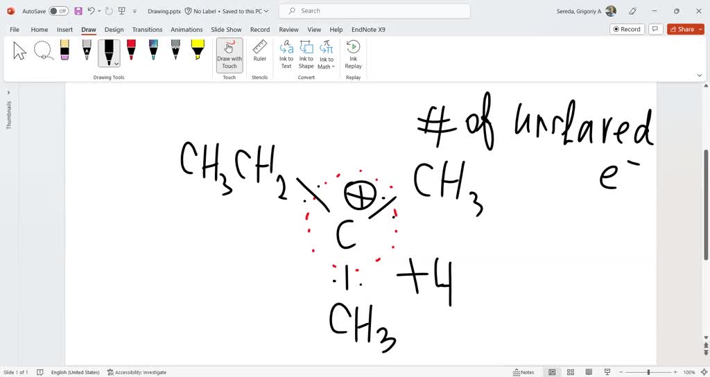 SOLVED: Consider the circled atom in the structure below. Given the charge, determine the number ...