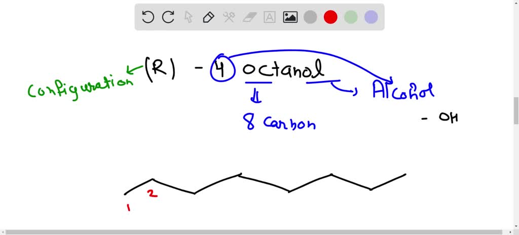SOLVED: 13) Draw the perspective structure for (R)-4-octanol Answer;