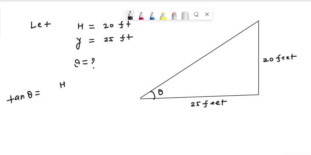 A 20-ft-tall light post casts a 25-ft shadow along level ground. What ...