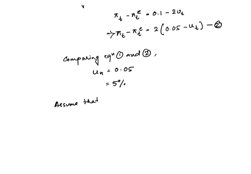 SOLVED: Suppose that the Phillips curve and Okun's law are given ...