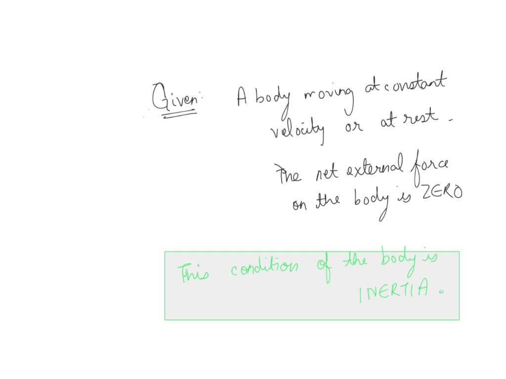 SOLVED: A condition where there are no net external forces acting upon ...