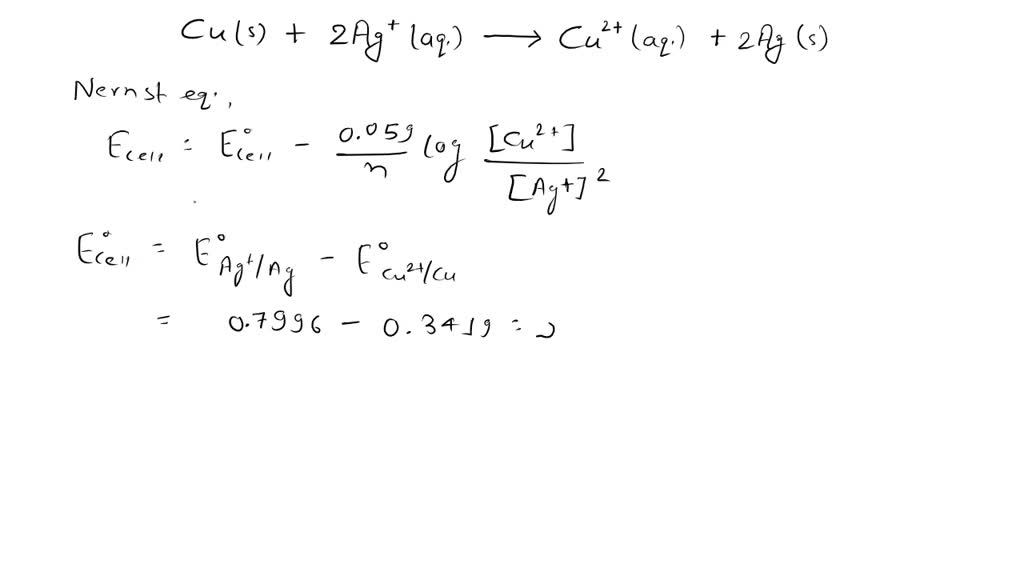 Solved Calculate The Ecell Value At 298 K For The Cell Based On The