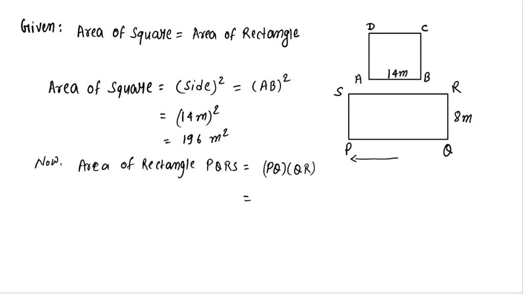 SOLVED: The side of a square measures 14 meters. What would the length ...