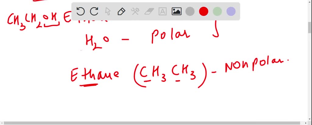 SOLVED: Why is ethanol (CH3CH2OH) more soluble in water than ethane ...