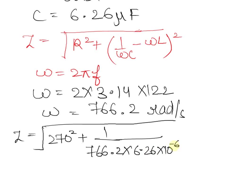 SOLVED: An RLC circuit is driven by an AC generator as shown in the ...