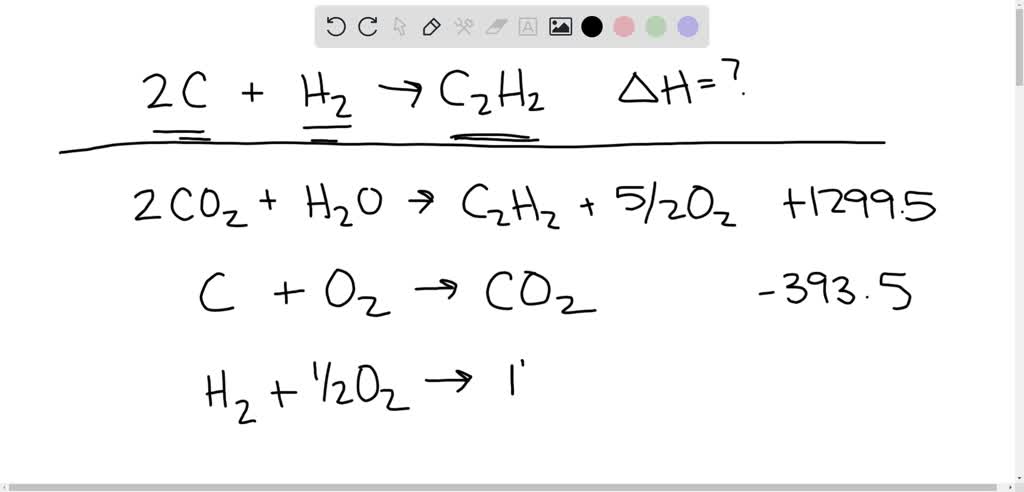 SOLVED: Acetylene, C2H2(g), is used frequently in welding torches to ...
