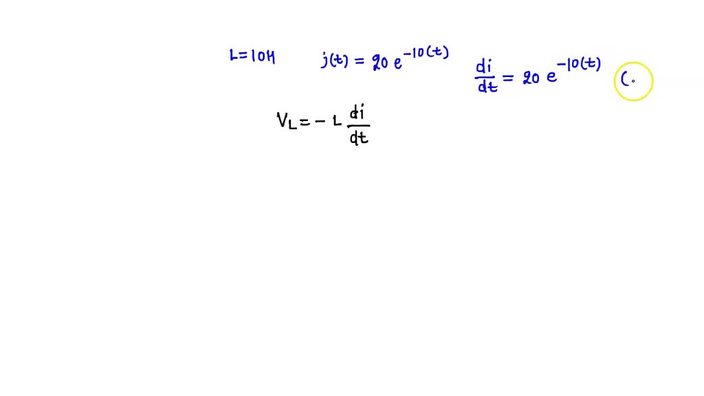 Solved The Current Through A 10h Inductor Is Il T 20te 10t